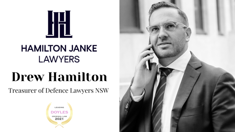Drew Hamilton Treasurer of Defence Lawyers NSW